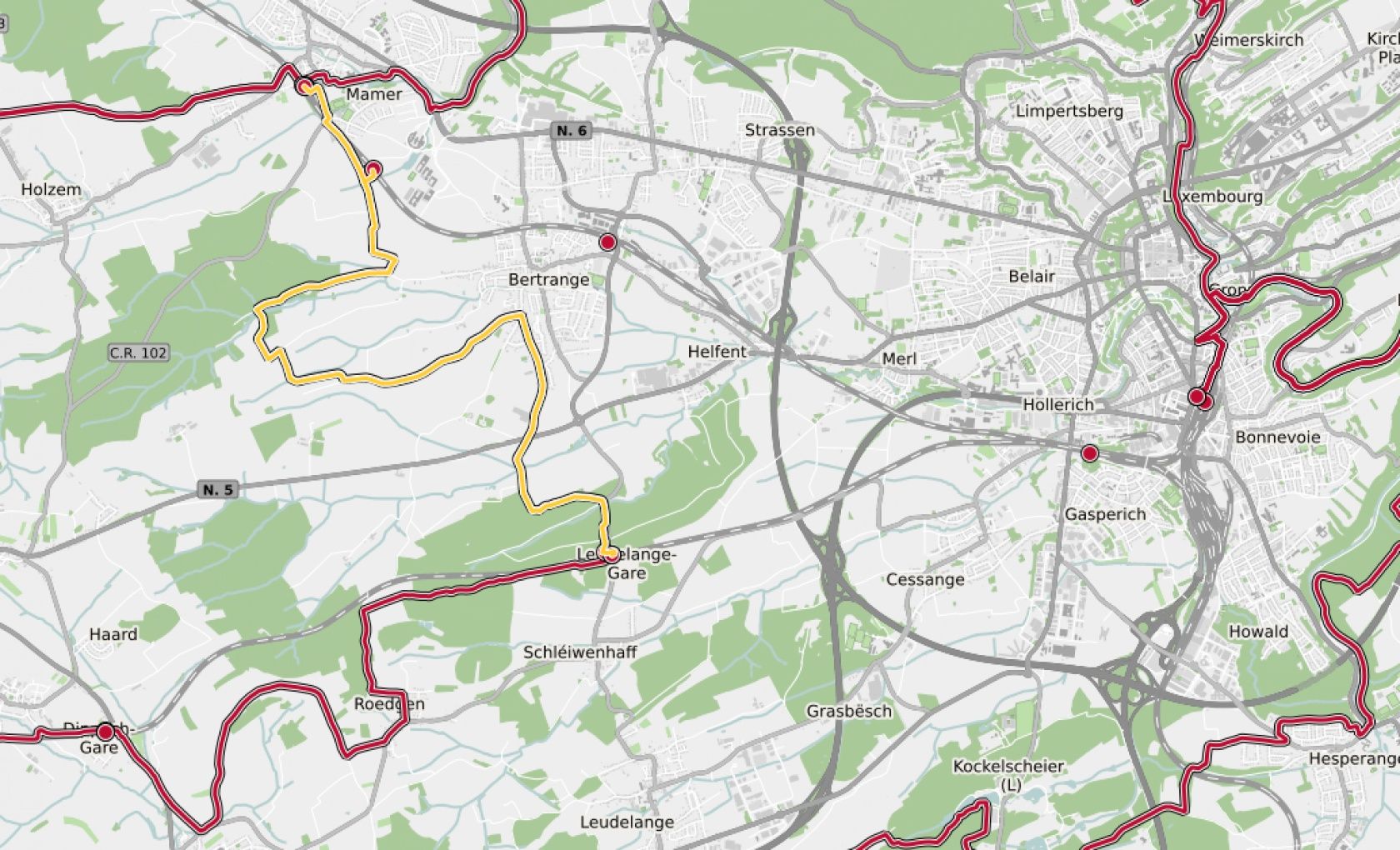 36 Bahnhof zu Bahnhof Leudelange - Mamer Lycée - Mamer - Visit Luxembourg